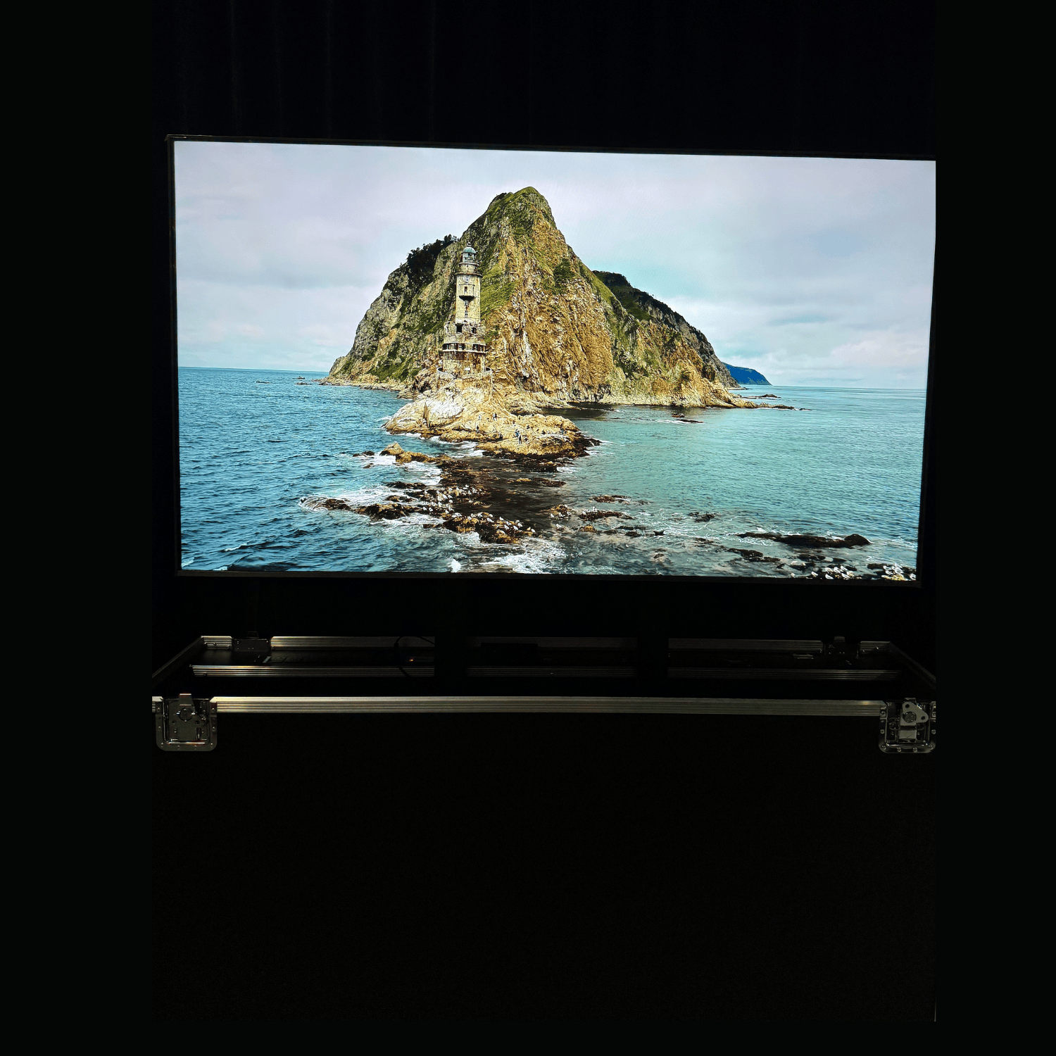 LG 75" TV In Self-Lifting Motorised Roadcase | BJs Sound & Lighting Hire