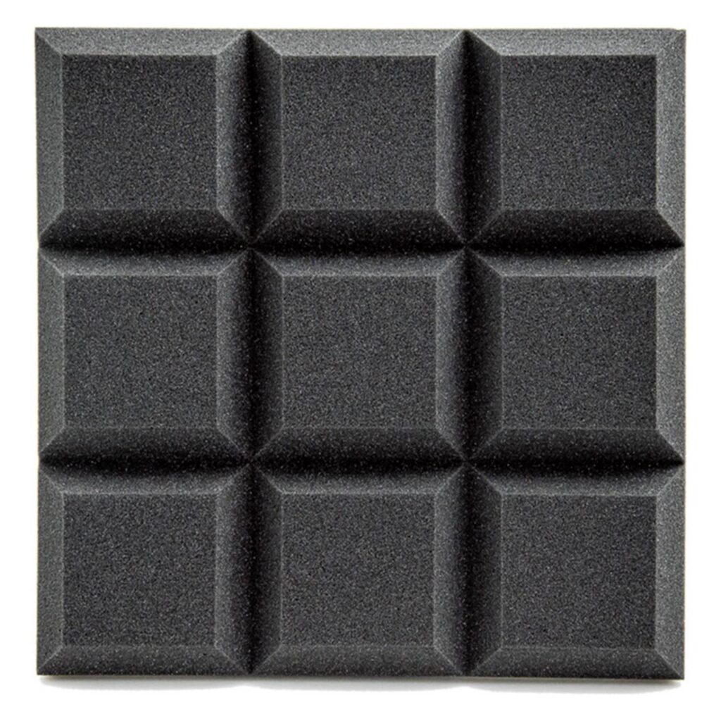 AVE ISOGRID Acoustic Foam Grid Panel Charcoal 10 Pack (400 X 400mm ...